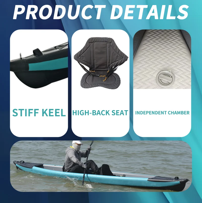 Factory Directly Foldable Pvc Kayak Inflatable Single/double Person ...