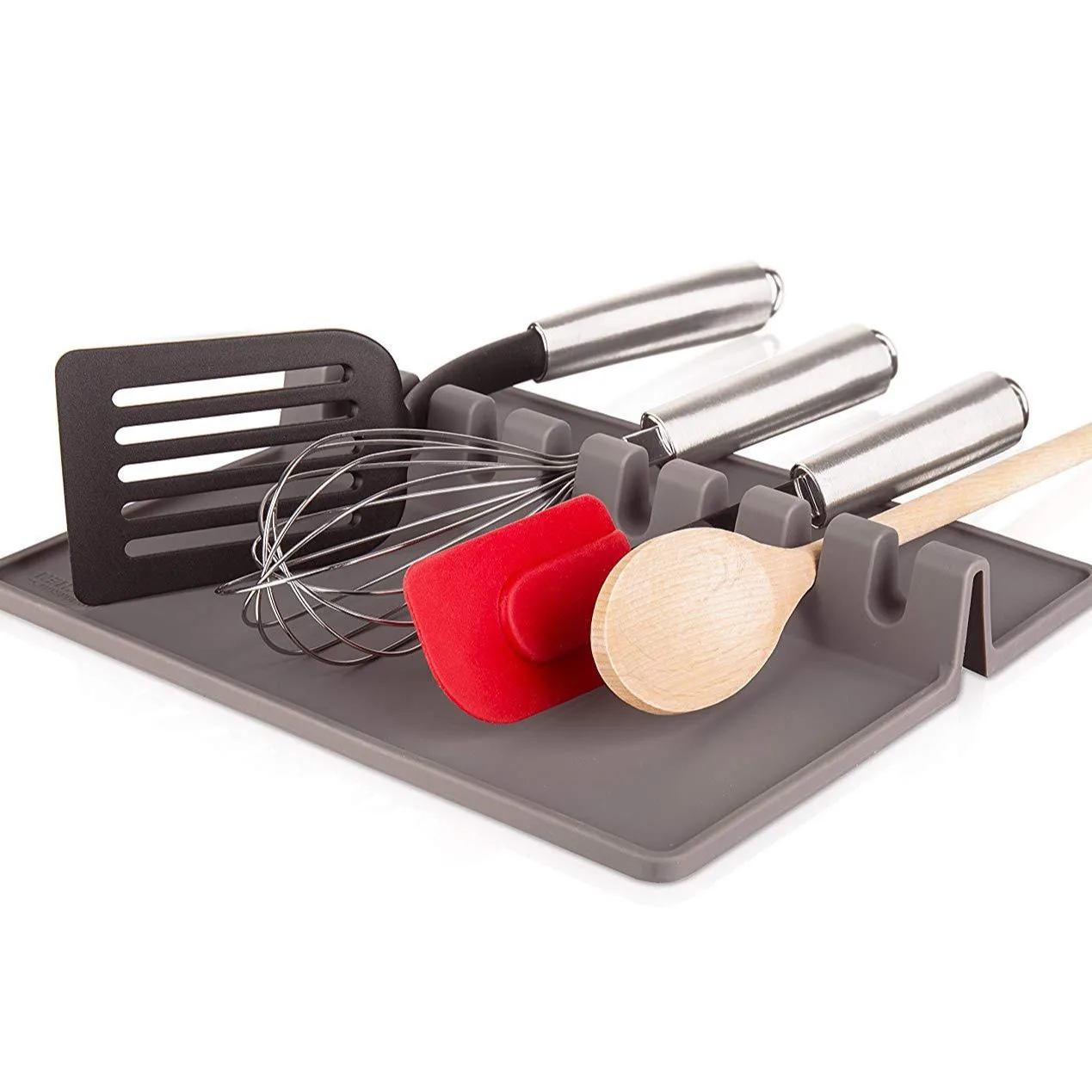 Folding Kitchen Organizer For Spatula Rack Spoon Holder Stand Spoon Lid ...