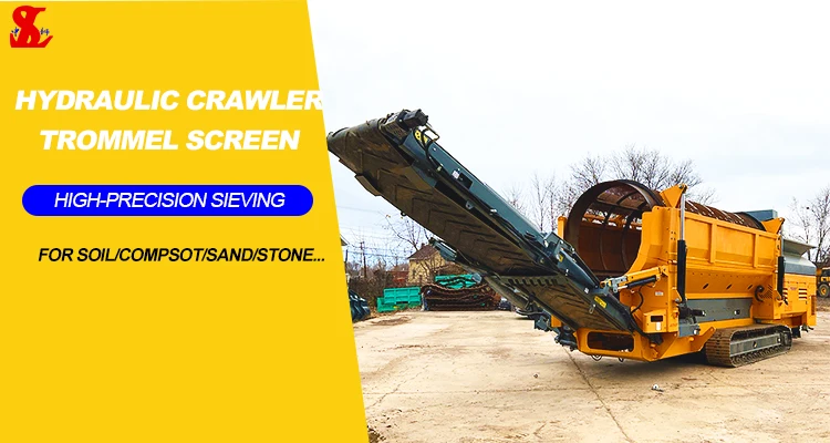 Mobile Crawler Stone Topsoil Compost Screen Plant by Sinolion