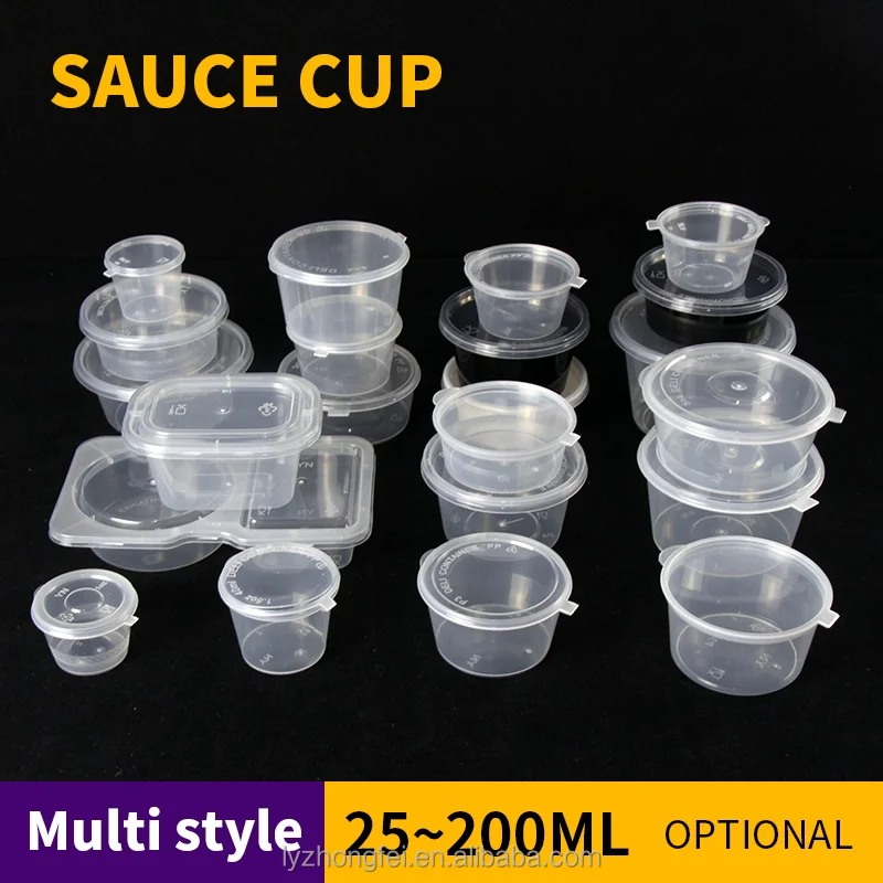 1oz 2oz 3oz 4oz Seasoning Cups Disposable Dipping Sauce Take Out ...