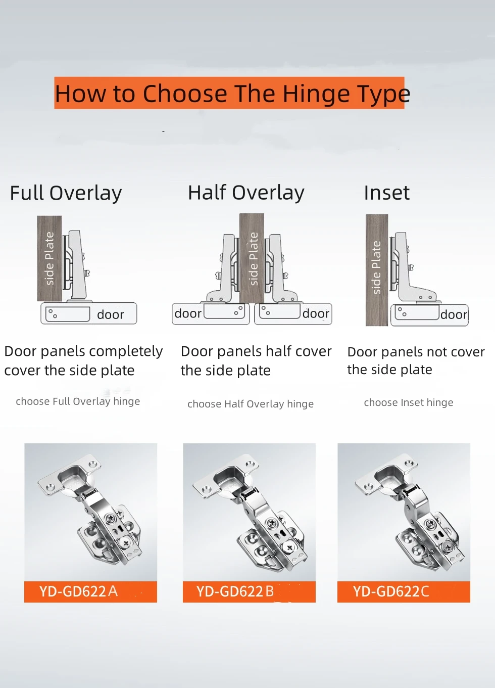 YOUDO 3D Adjustable Furniture Hinges - Soft Close Bisagras
