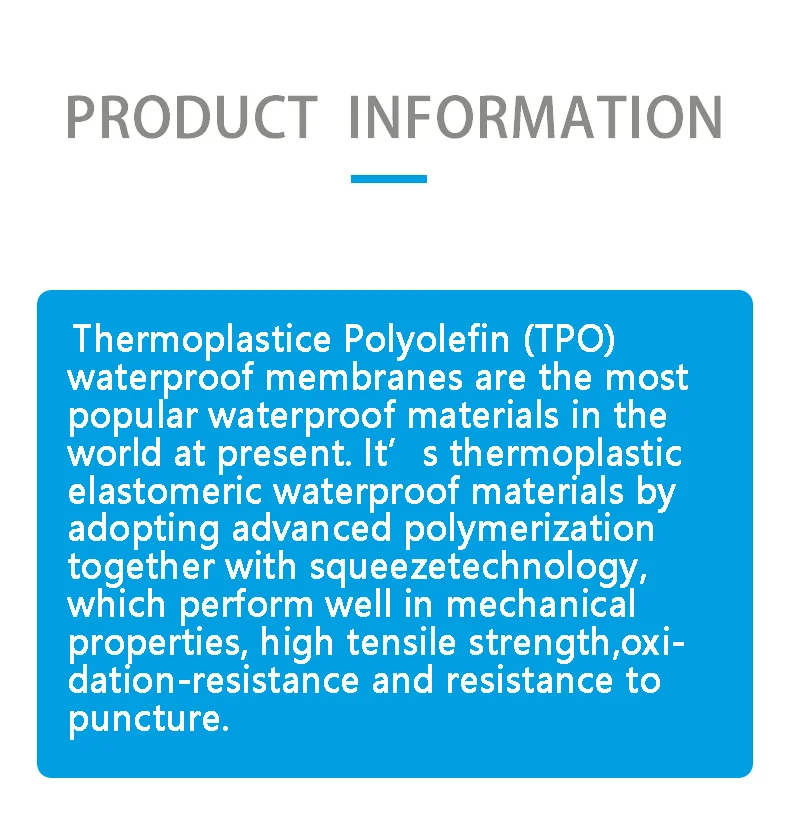 Tpo Roof Waterproofing Membrane Thermoplastic Polyolefin Construction ...