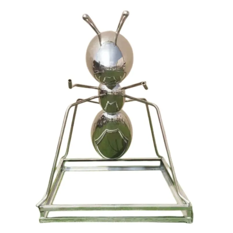 Metal Giant Animal Ant Sculpture Handmade Stainless Steel Wire Knitted ...