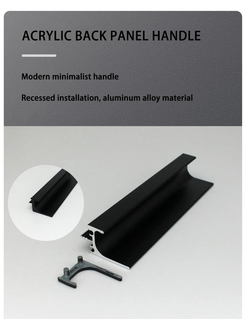 Aluminum L Shaped Recessed Handle Drawer Wardrobe Cabinet for Kitchen ...