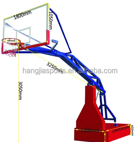 High Quality FIBA Standard 72 Inch Hydraulic Basketball Hoop Portable ...