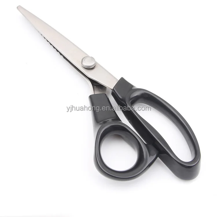 Professional Big Semi-Circular Arc Black Handle Lace Cutting Zigzag ...