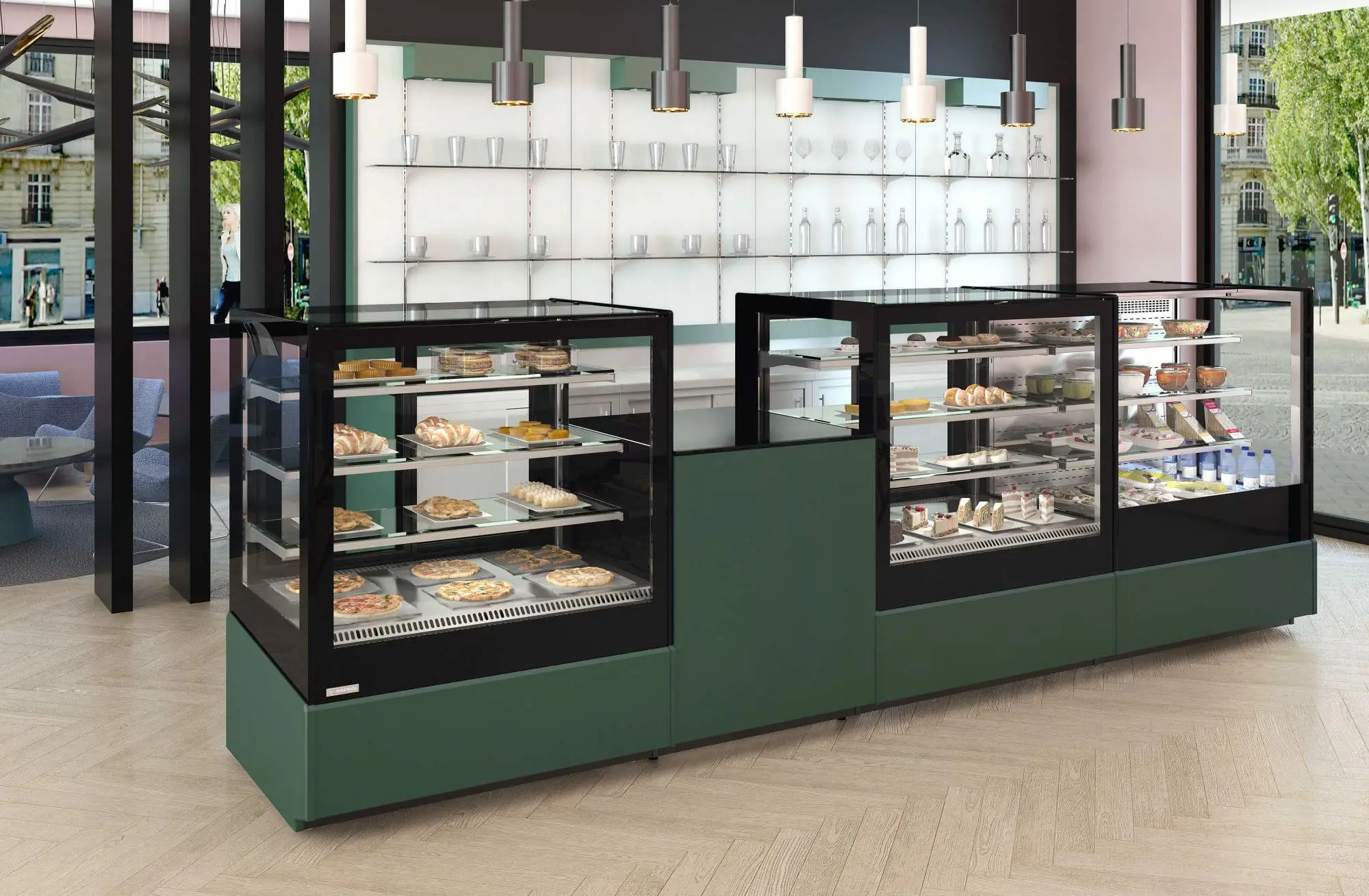 Modern Coffee Shop Counter Design Display Dessert Bar Counter ...