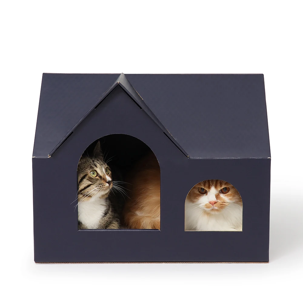 Luxury Villa Cat House Corrugated Paper Material Cat Scratcher ...