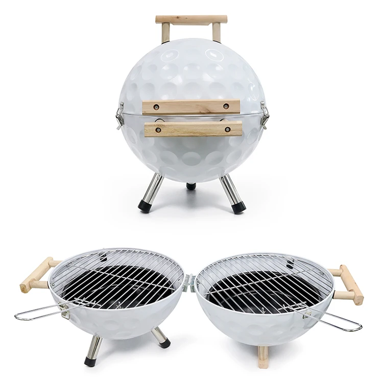 Golf Ball Shaped Charcoal BBQ Grill - Portable & Simple