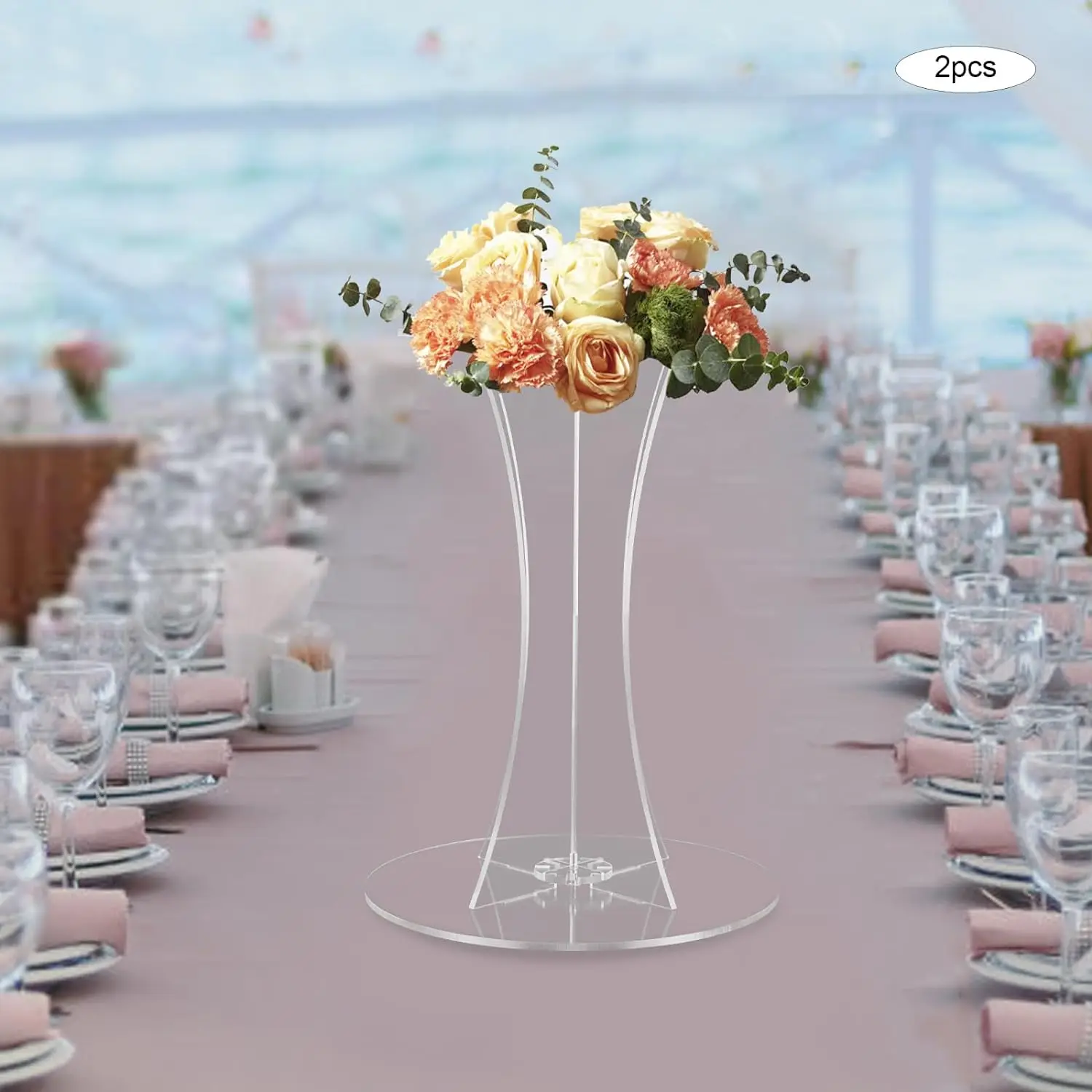 Acrylic Flower Display Stand Wedding Party Decor Wedding Decorations ...