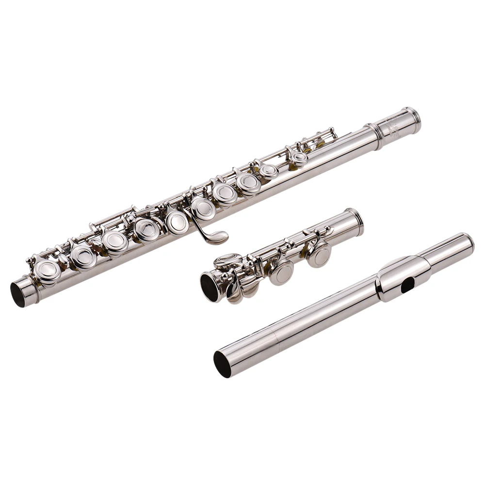 C Key Flutes Closed 16 Hole Flute Nickel Plated Woodwind Instrument for ...