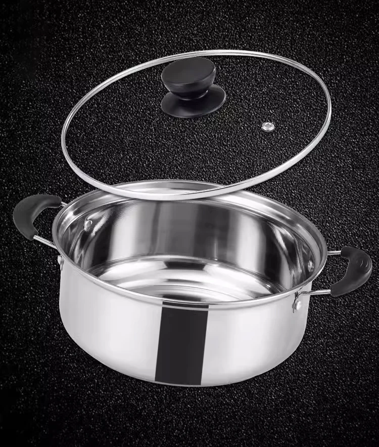 Black 10-Piece Stainless Steel Cookware Set for Multi-Function Cooking