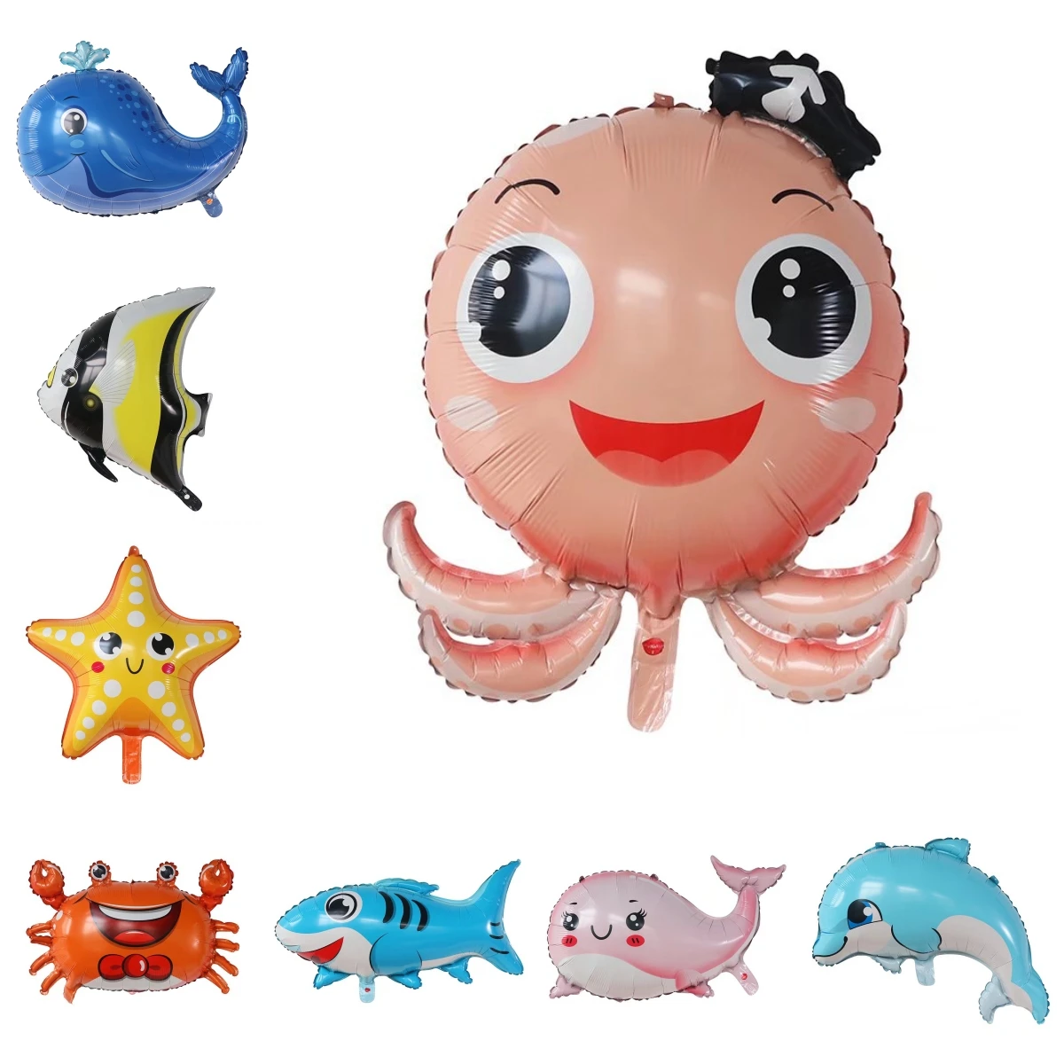 Undersea Animals Cartoon Balloon Foil Animal/fish/octopus Shape Balloon ...