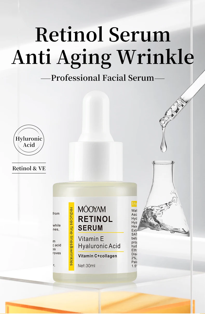 Retinol Facial Serum - Anti-Aging, Firming, and Brightening