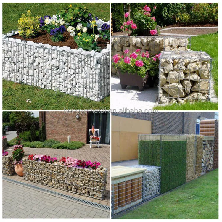 Erosion Control Welded Gabion Box Retaining Wall/ Pvc Coated Galvanized ...
