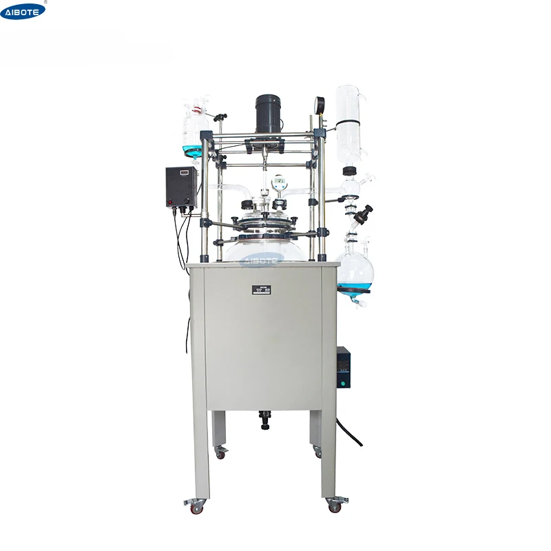 Lab Chemical Bioreactor Glass Agitator Coated Tank 100l 200l Heating ...