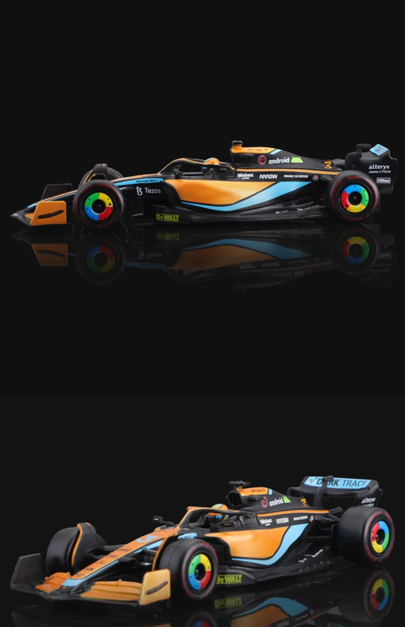 Bburago 1:43 2022 Mclaren Mcl36 #3 Daniel Ricciardo #4 Lando Norris ...