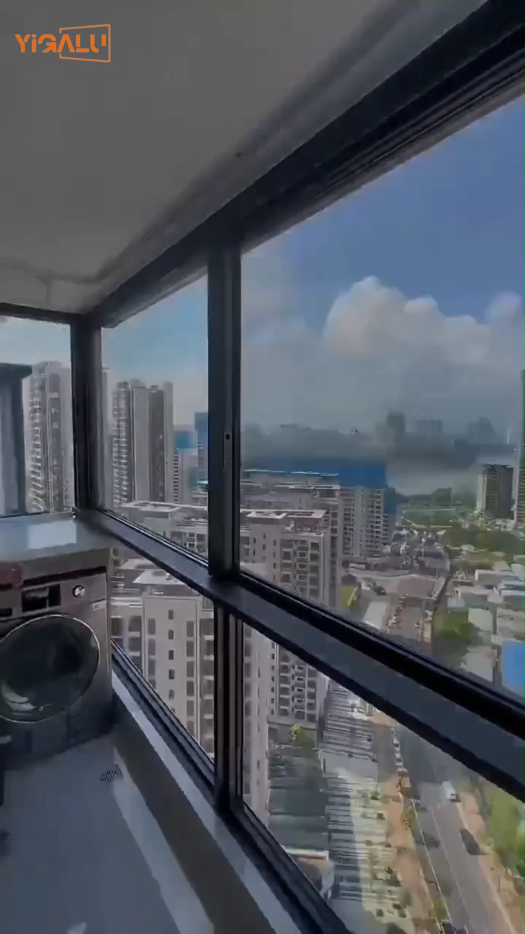 Exclusive American Style Sliding Sash Windows Narrow Frame Reflective ...