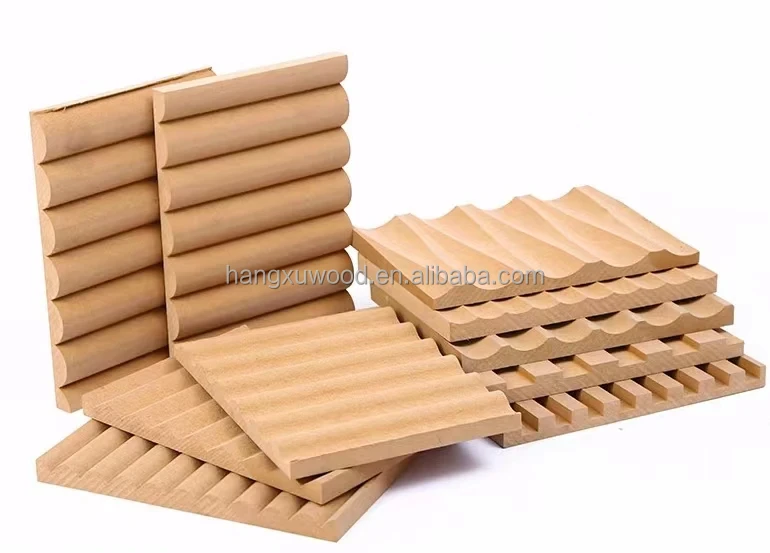 Mdf Flexible 3d Fluted Wall Panel With Pvc Carved Decorative Wood Mdf ...