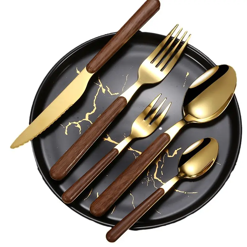 Luxury Gold Tableware Flatware Sets Classic Flatware Set Silverware ...