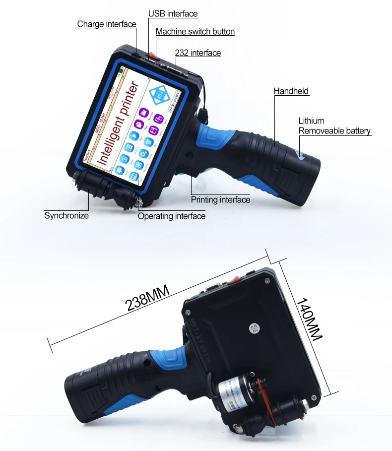 TIJ Portable Handheld Inkjet Printer - Barcode & QR Code Printing