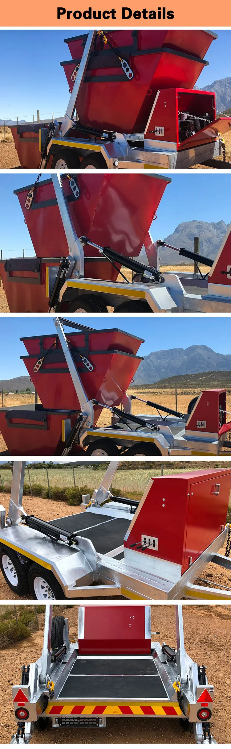 Mini Skip Loader Trailer Universal Loader Trailers Best Quality ...