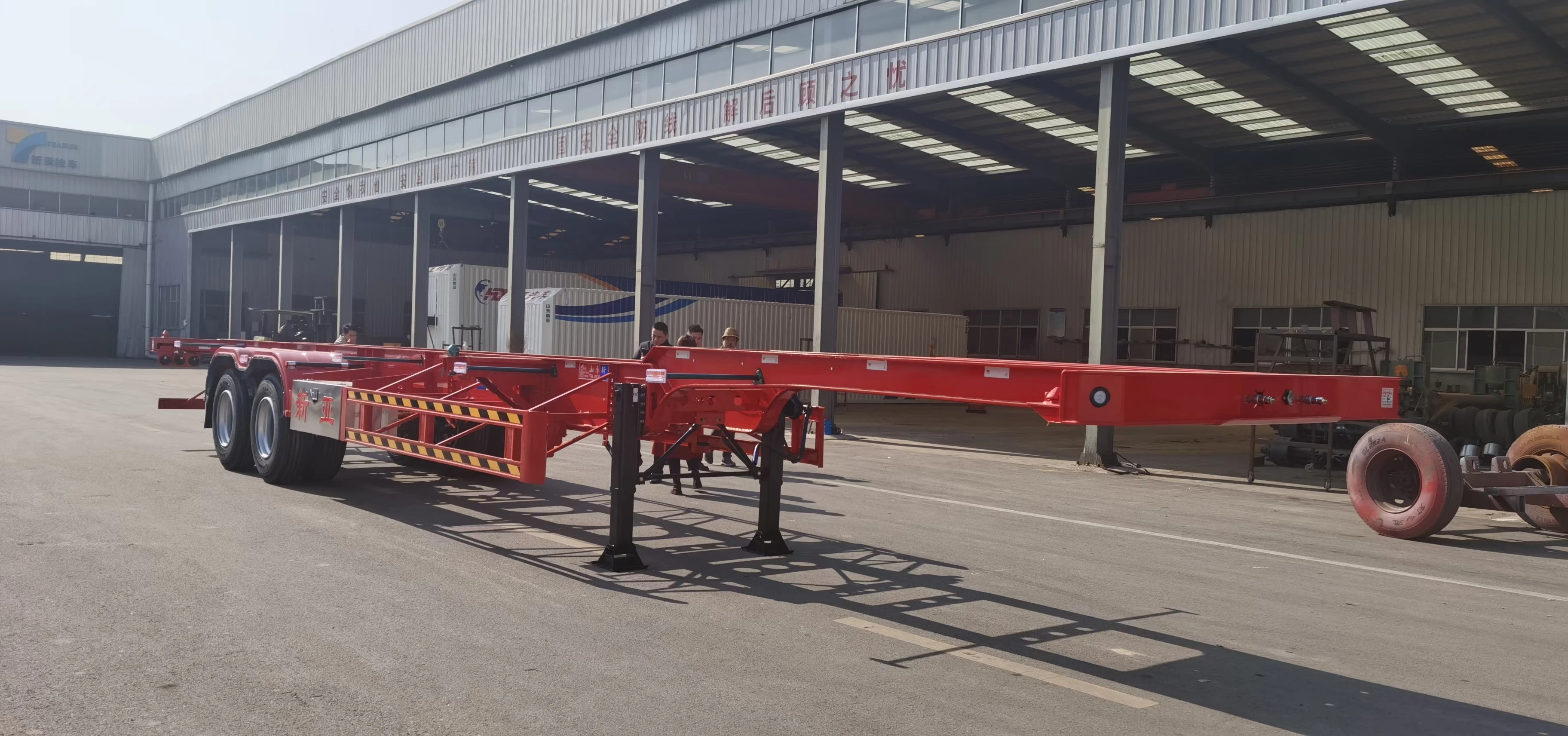 New 2 Axles 40ft Shipping Container Trailer Skeleton Container Chassis ...