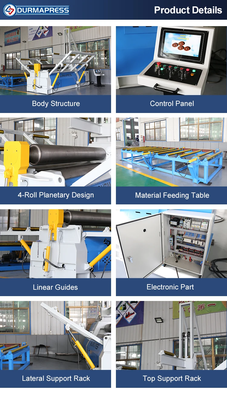 Automated Wide Application Range Plate Rolling Machine 4 Rolles Sheet ...