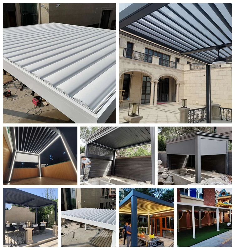 Custom Outdoor Gazebos Pergola Canopy Solar Power Module