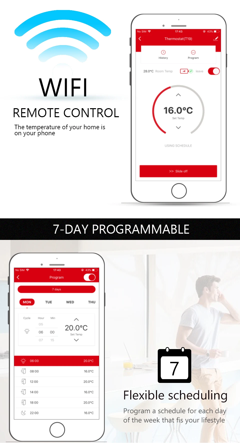 Tuya Smart Boilers Heating System Thermostat With Wifi Control - Buy ...