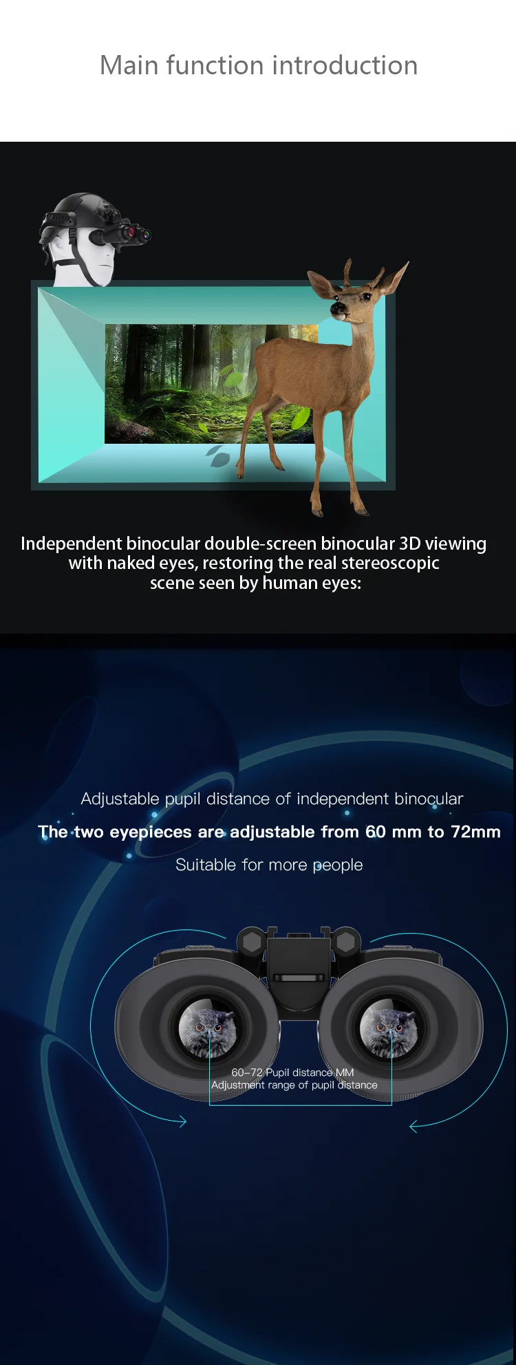 Newest 36MP 4K Gen3 Infrared Binoculars with Custom Support
