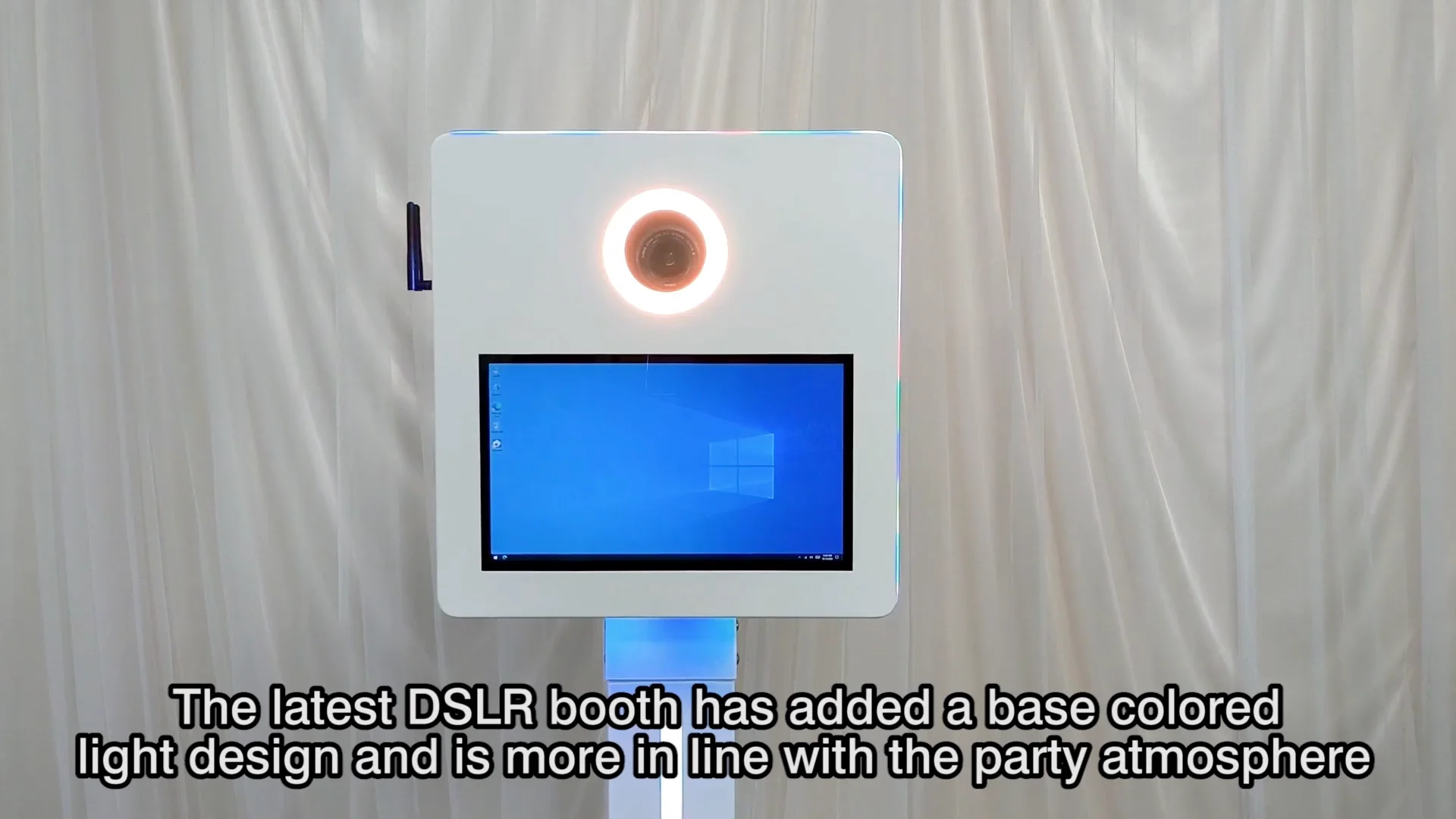 Glambot Camera Photo Booth White Open Air T12 Booth 15.6inch Dslr Photo ...