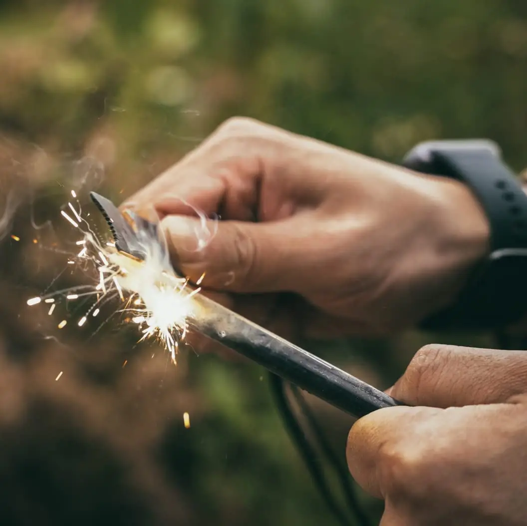 Camping Hiking Ferro Rod Striker Waterproof Steel Survival Ferrocerium ...