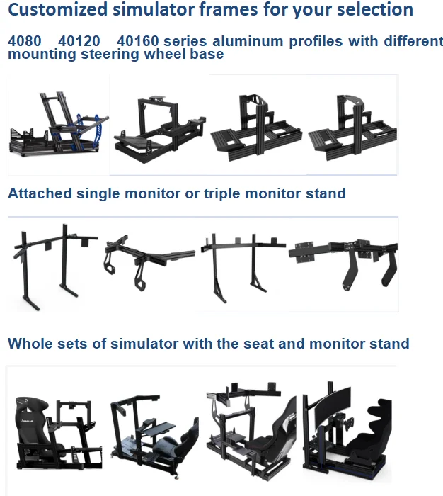 Sim Racing Rig Cockpit: Aluminum Profile 6063 T5 Chassis for ...