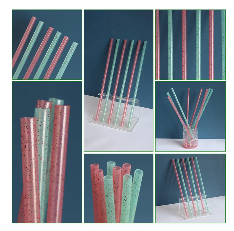 40oz Glitter Straws 12 Inch, Colorful Mixed pink Glitter Sparkle ...
