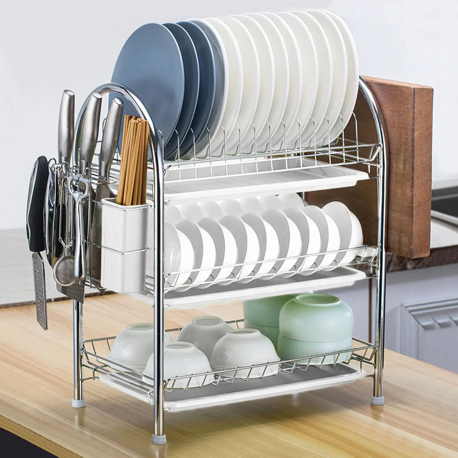 3 Layer Kitchenware Dish Rack - Efficient Storage Solution