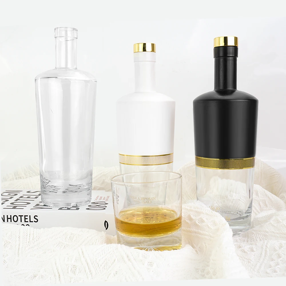 Tall Neck Luxury Whiskey Vodka 500ml 750ml Spirits Liquor Glass Bottle ...