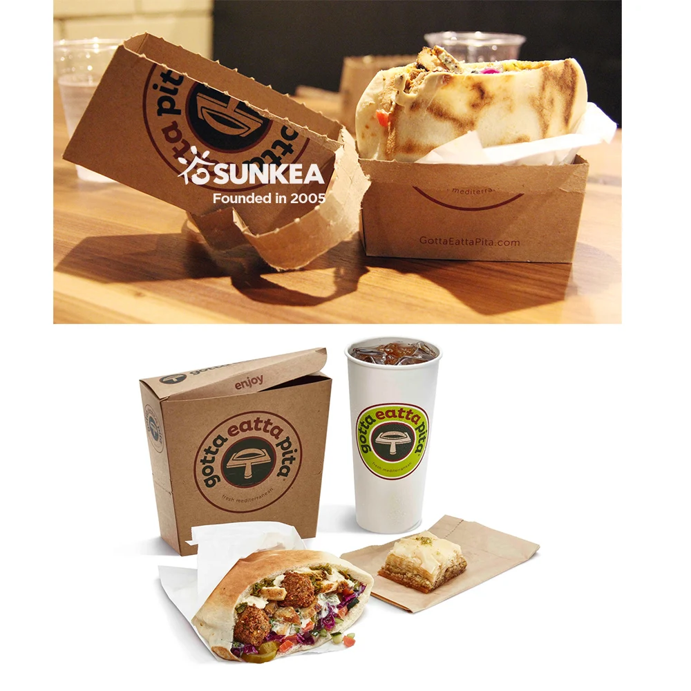Custom Logo Kraft Paper Food Box - Bio-Degradable & Durable