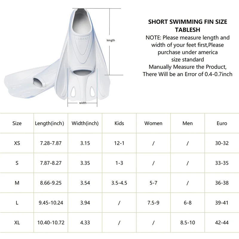 Comfortable Silicone Swim Flippers for Training Swimming and Diving ...