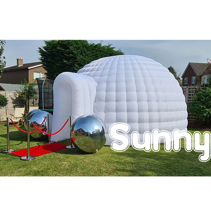 Customized Giant Led Light Inflatable Dome Tent White Wedding Party ...
