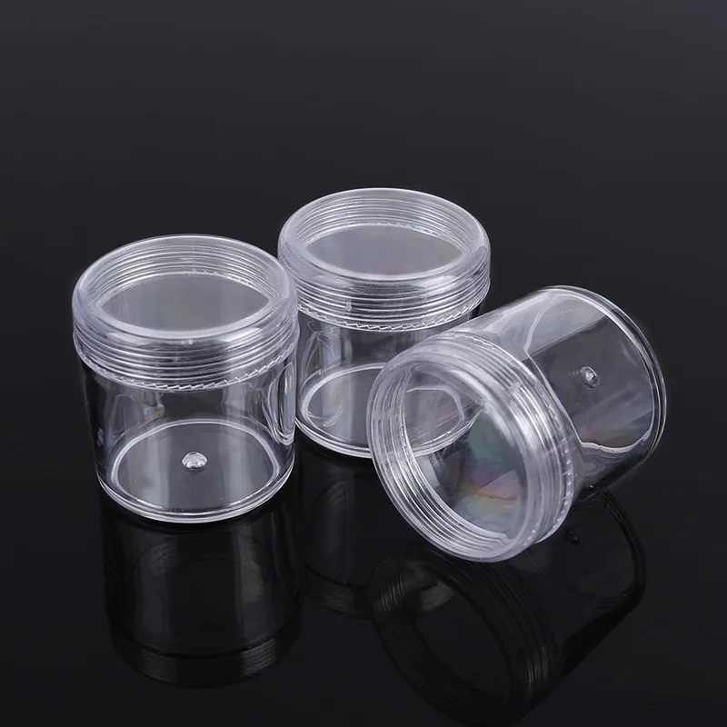 Customize Logo Transparent Plastic 25ml 25g Round Jar 25 Gram Cosmetic ...