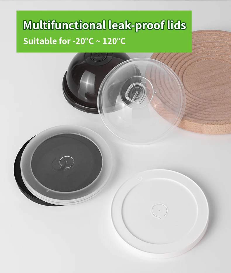 Cundao White/ Black/ Transparent Leak Proof Cover Disposable Coffee Cup ...