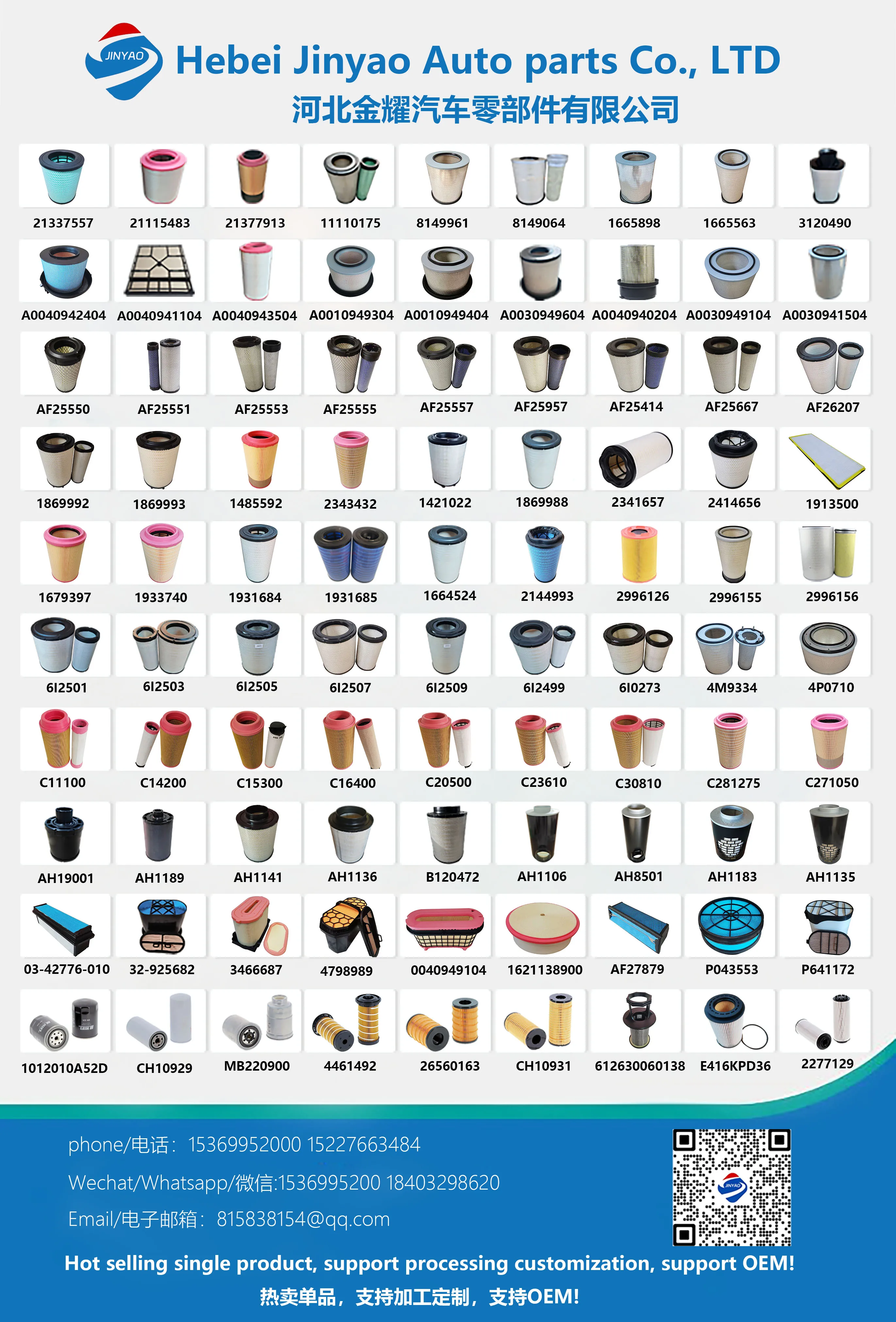 Truck Engine Part Air Intake Air Filter Element 1869992 Rs5671 P781180 ...