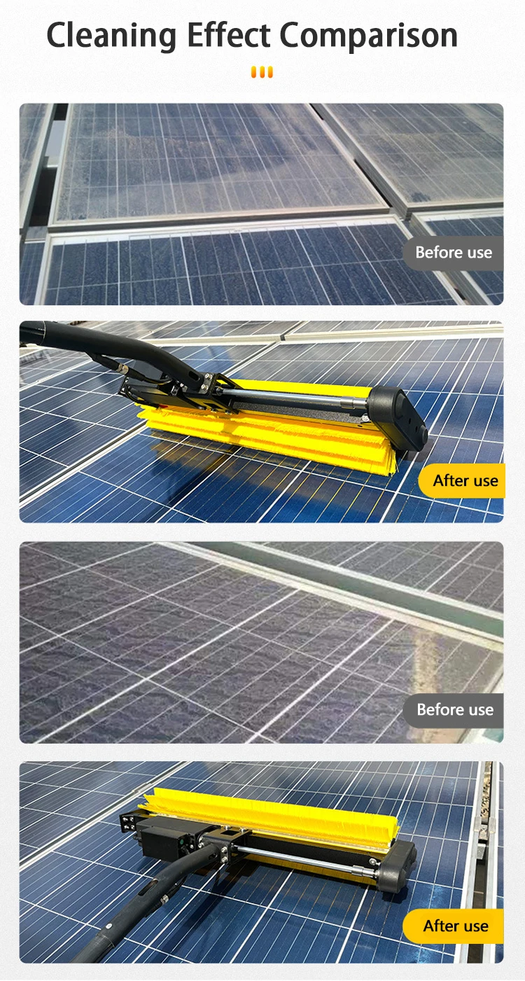 High Efficiency Solar Panel Cleaning Brushes - 3.5m, 5.5m, 7.5m