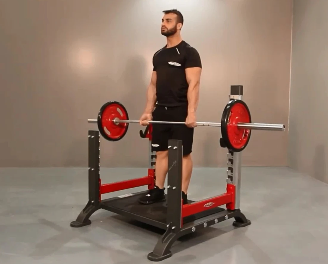 Commercial Strength Training Plate Loaded Power Squat Rack Platform ...