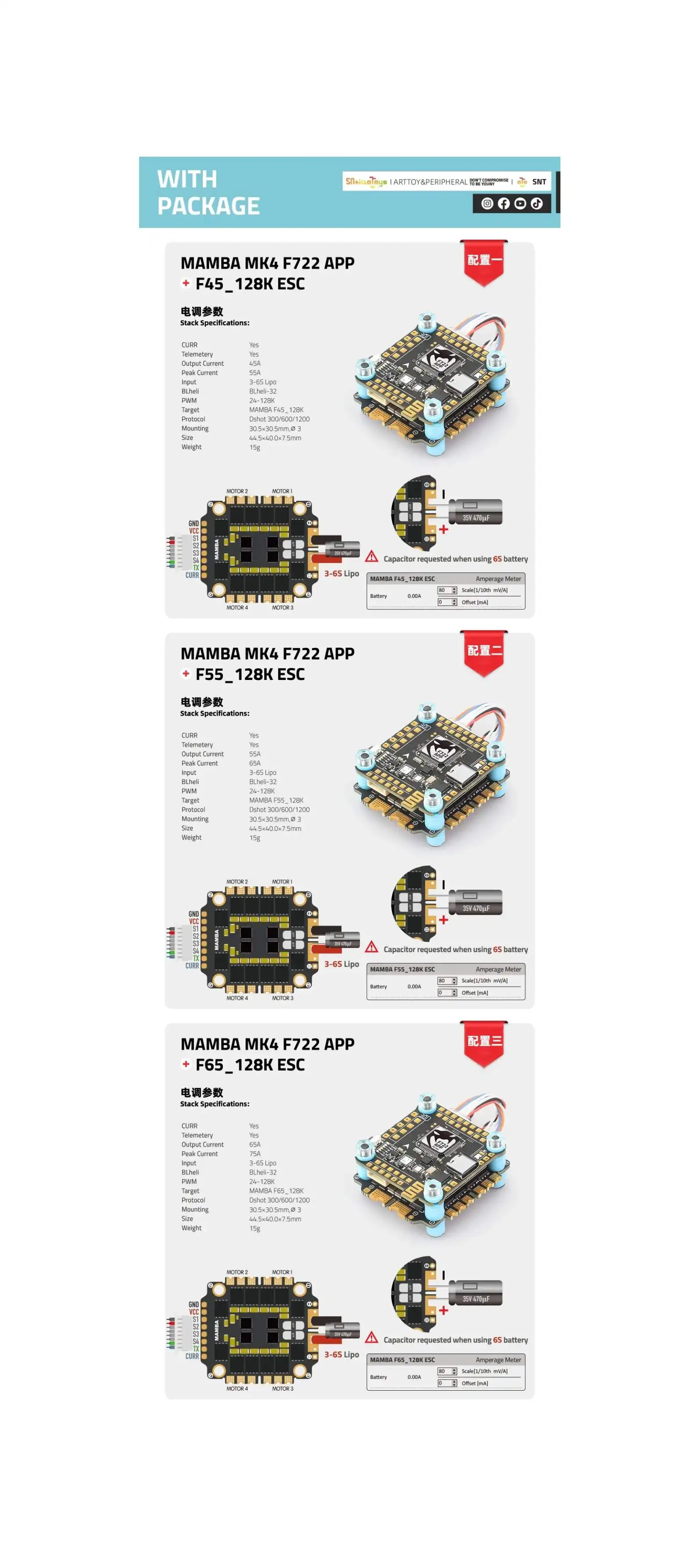 Mamba Mk4 F722mini Flight Controller F40_128k Mini Esc Tower Fpv Drone ...