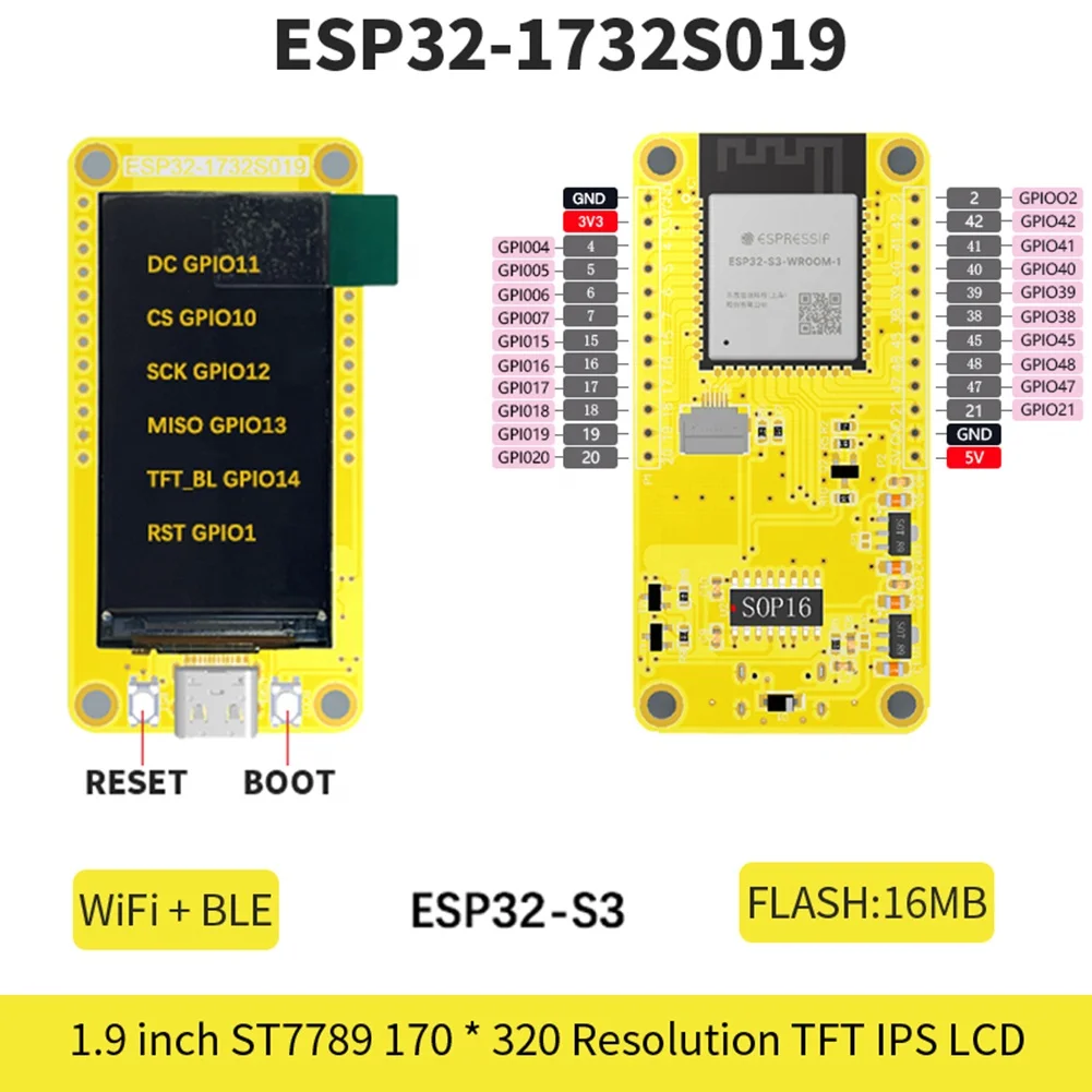 Diymalls 1.9 Inch ESP32-S3 Display - IPS TFT LCD Module