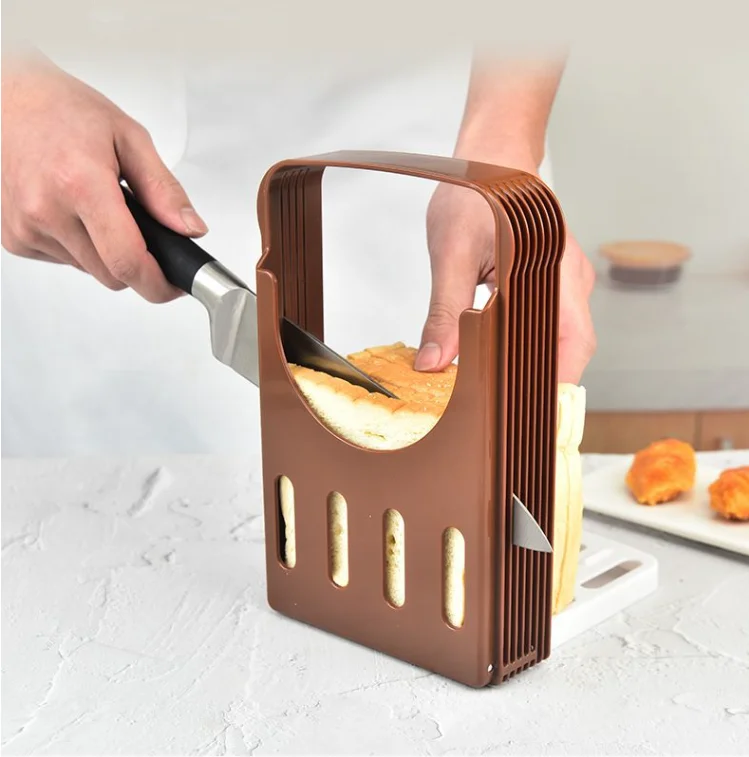 Kitchen Toast Slicer Bread Cutter Loaf Slicer Folding Toast Slicing ...