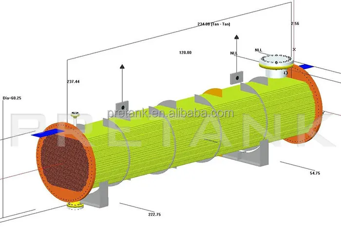 Shell And Tube Heat Exchanger Oil Coolers For Cooling Industrial Crude ...