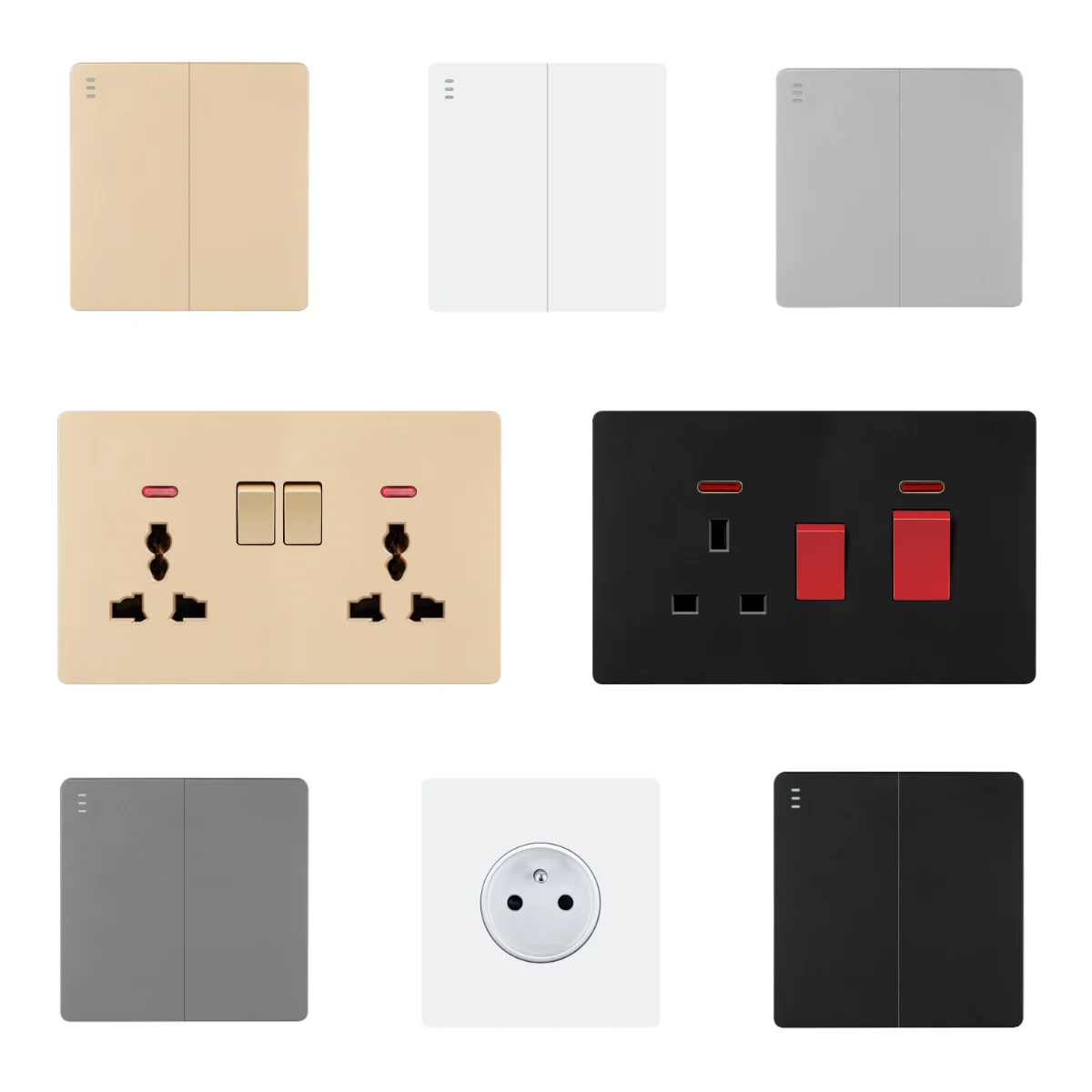 Modern Light Wall Switch Two Gang Switches Electric 1 Gang 1 2 Way For ...